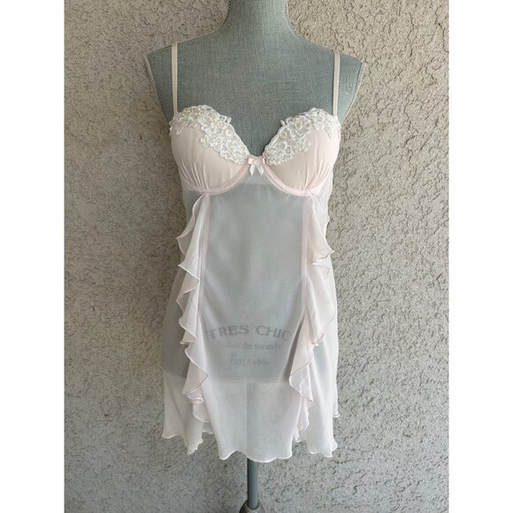 Linea Donatella | Intimates & Sleepwear | Vintage Donatella Sheer Pink ...